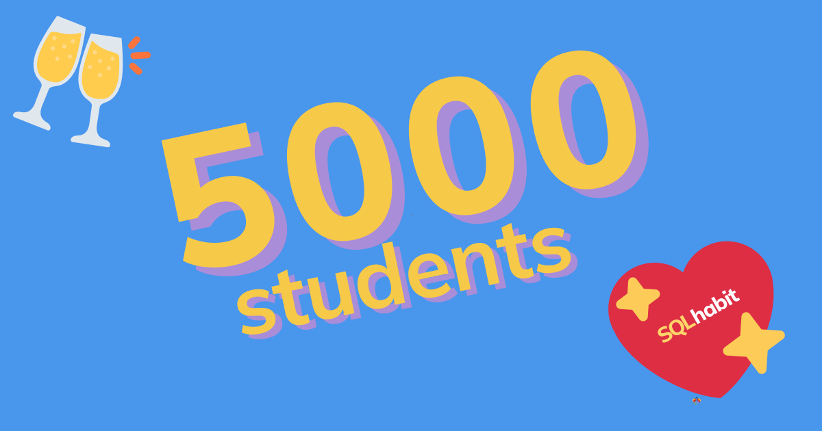 SQL Habit | 5 stories to celebrate 5000 students on SQL Habit